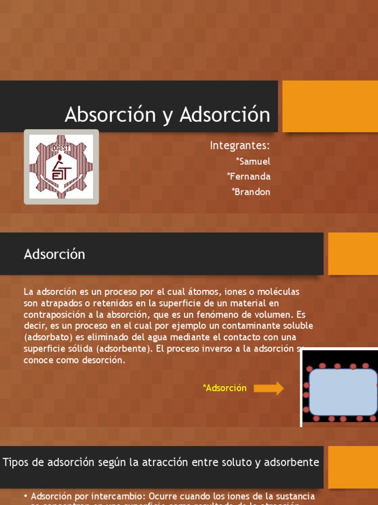 Absorción y Adsorción | PDF | Adsorción | Absorción (Química)