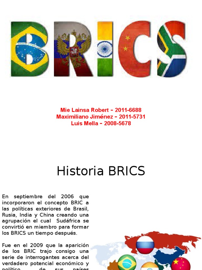 Presentacion BRICS | PDF | Bric | Ciencias económicas