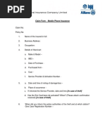 MTN Device Insurance Claim Form | PDF