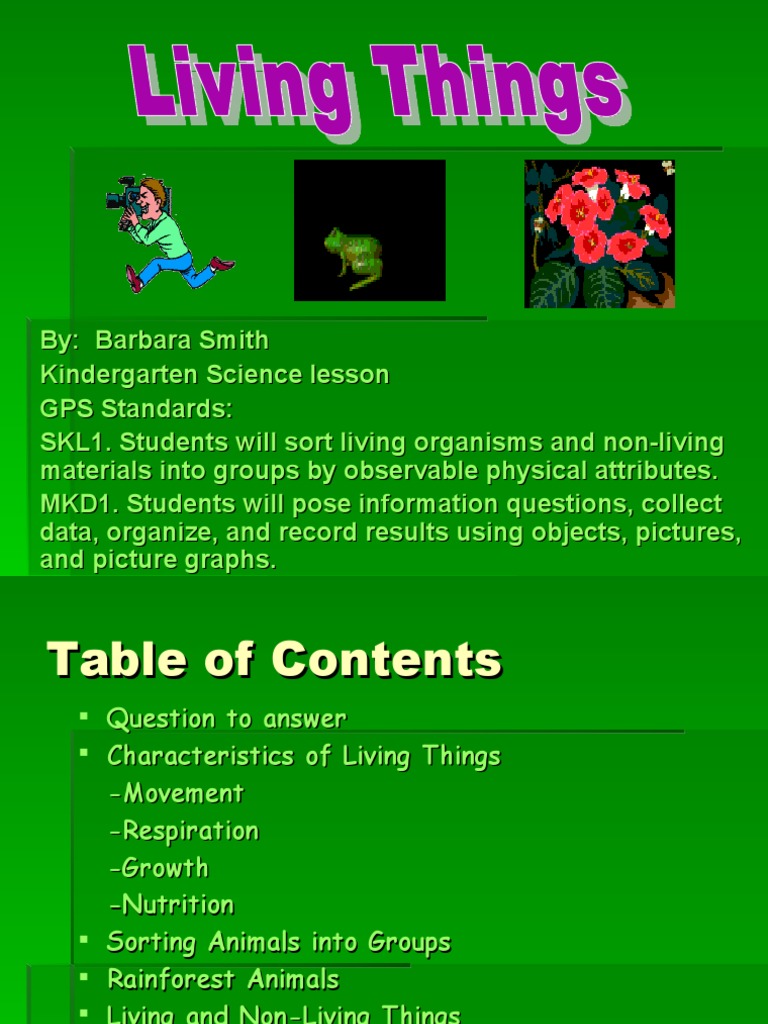 Living Things PPT For Class Five | PDF | Science & Mathematics
