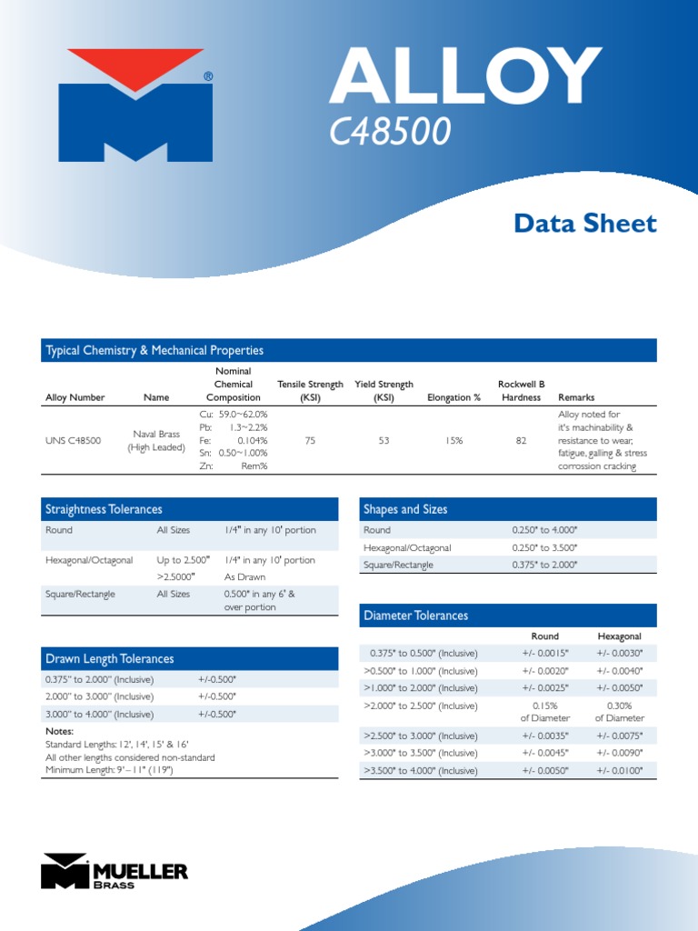 Product Data Sheet Alloy 4850 | PDF | Technology & Engineering