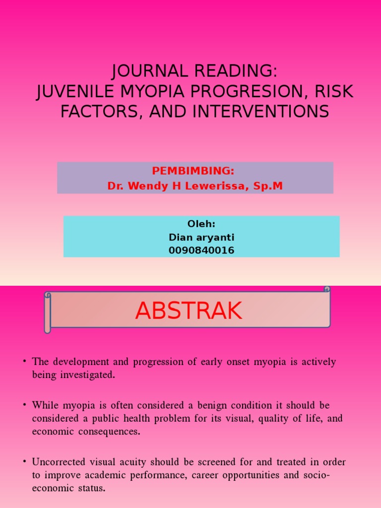 Jurnal Miopia | PDF | Vision | Ophthalmology