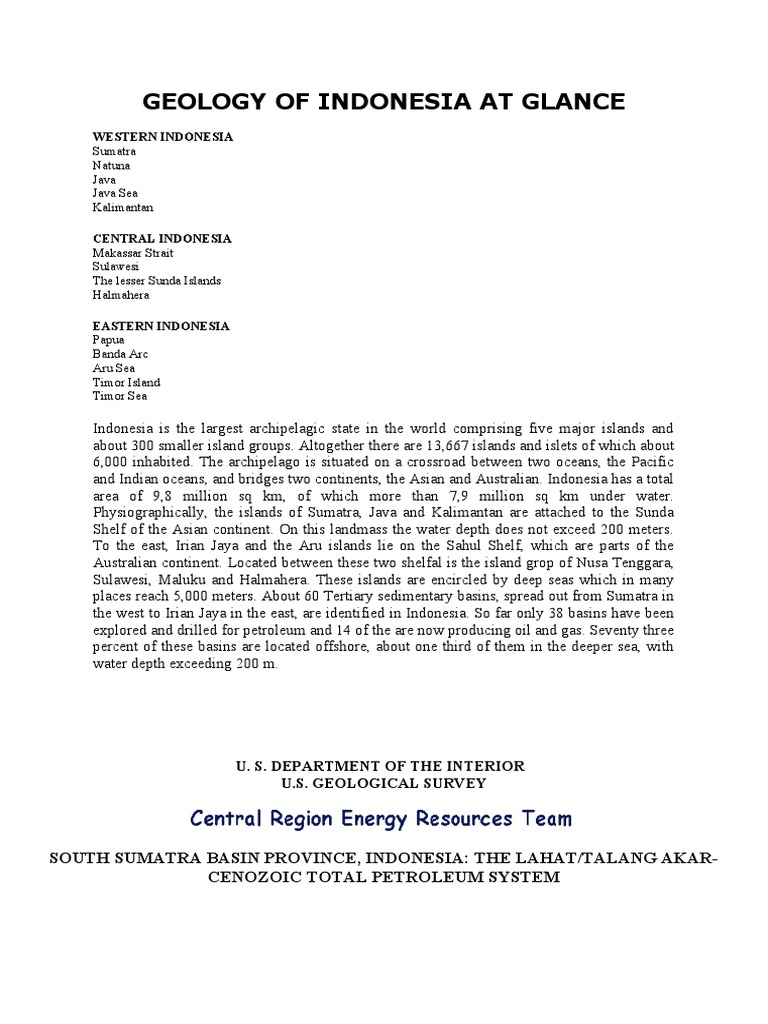 Geology of Indonesia at Glance | PDF | Island | Earth Sciences