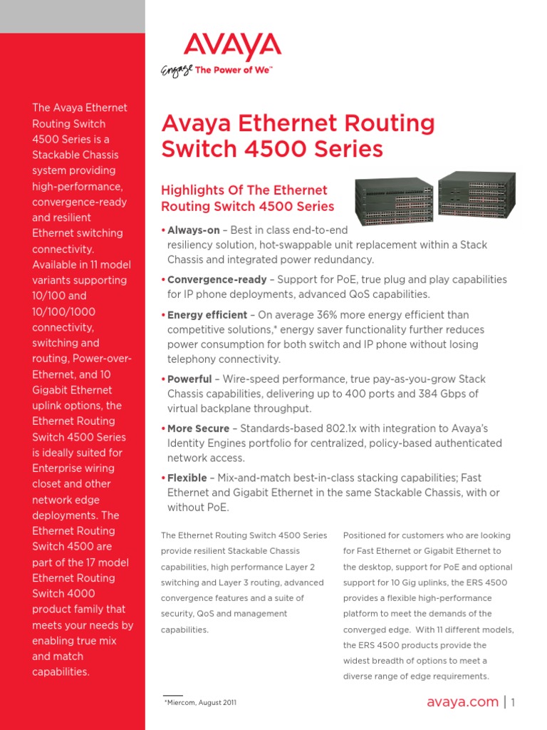 Avaya Ethernet Routing Switch 4500 Series Dn4816 | PDF | I Pv6 ...