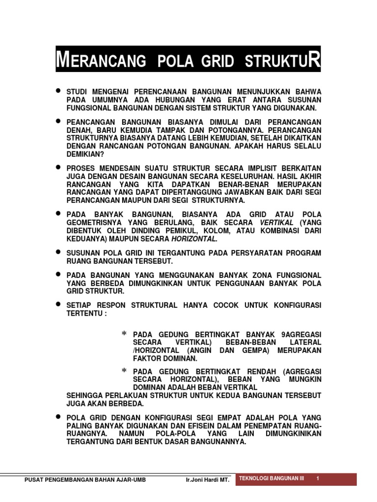 Merancang Pola Grid Struktur | PDF | Sains & Matematika | Komputer