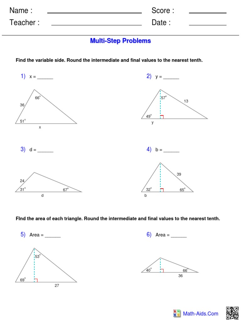 Trig Multi Step | PDF