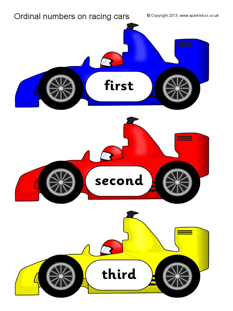 F Irst: Ordinal Numbers On Racing Cars | PDF