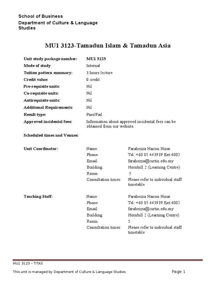 Unit Outline MU1 3123 | Educational Assessment | Plagiarism