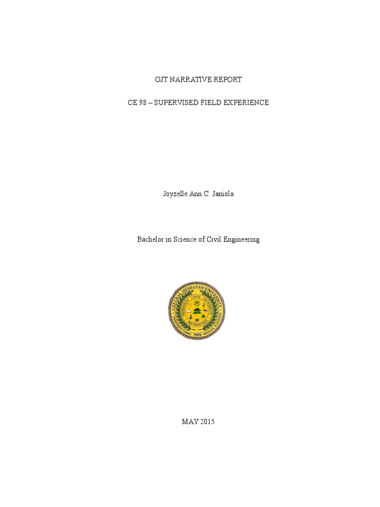 OJT Narrative Report: Mitsubishi Project | PDF | Deep Foundation ...