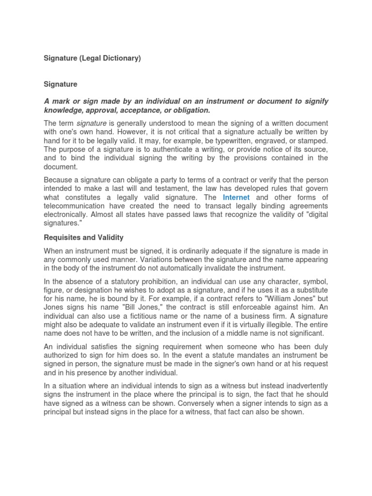 Legality of Signature | PDF | Signature | Private Law