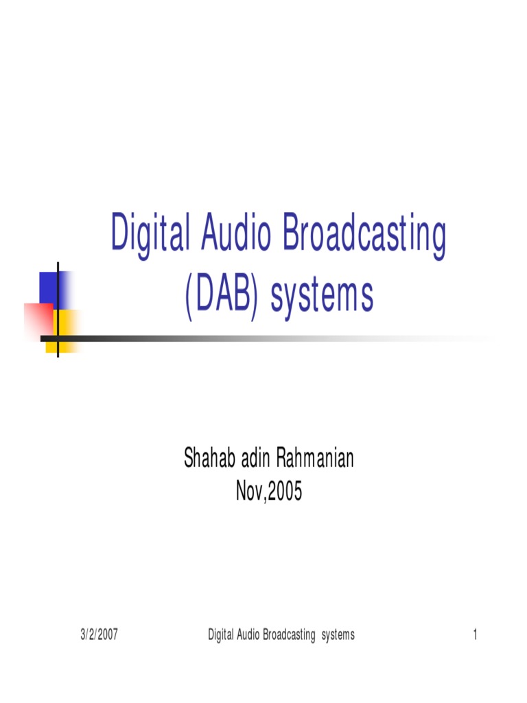 DAB System | PDF | Orthogonal Frequency Division Multiplexing | In Band ...