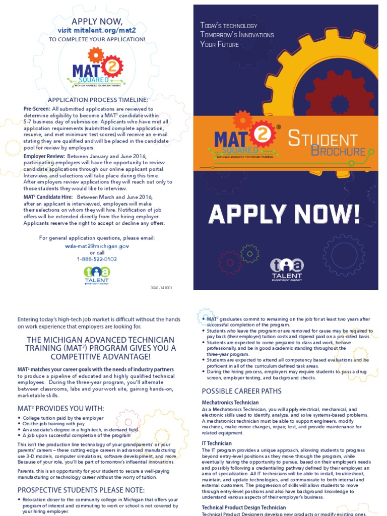 Mat2 Student Brochure | PDF | Competence (Human Resources) | Employment