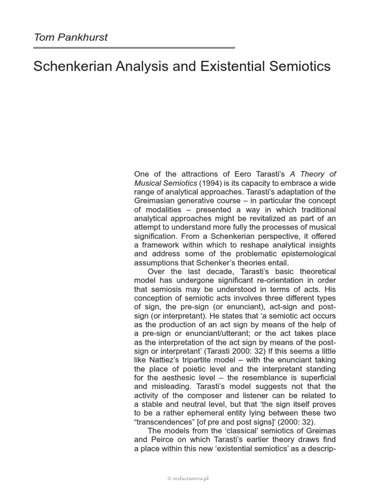Schenker Analysiss | PDF