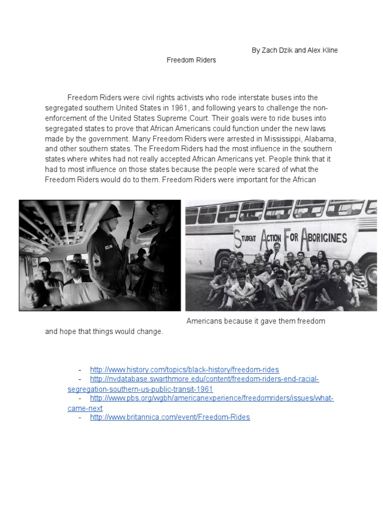 Freedom Riders: Civil Rights Activists | PDF