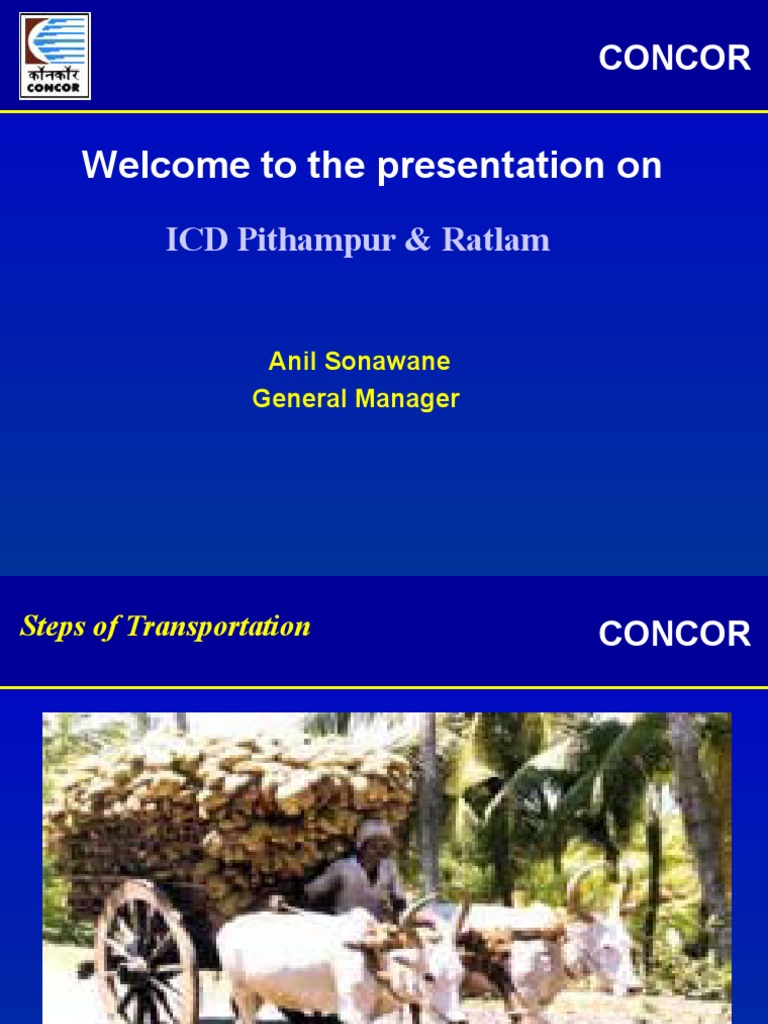 Concor Pithampur - Ratlam - 3 | PDF | Containerization | Cargo