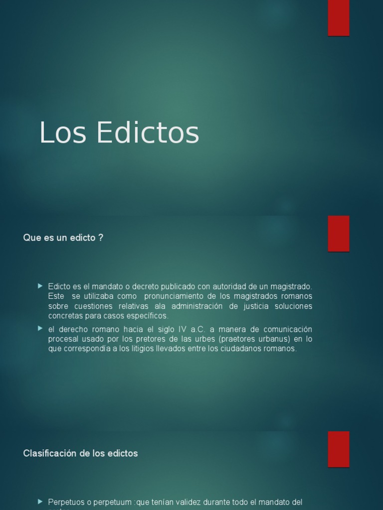 Los Edictos | PDF | Ley romana | Gobierno