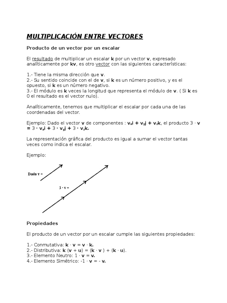 Multiplicacion Entre Vectores | PDF | Vector Euclidiano | Multiplicación