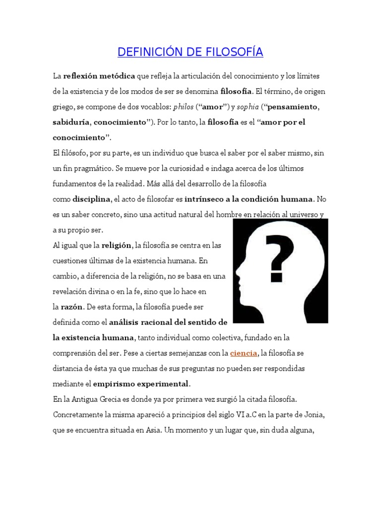 Definición de Filosofía | PDF | Axiología | Actitudes proposicionales