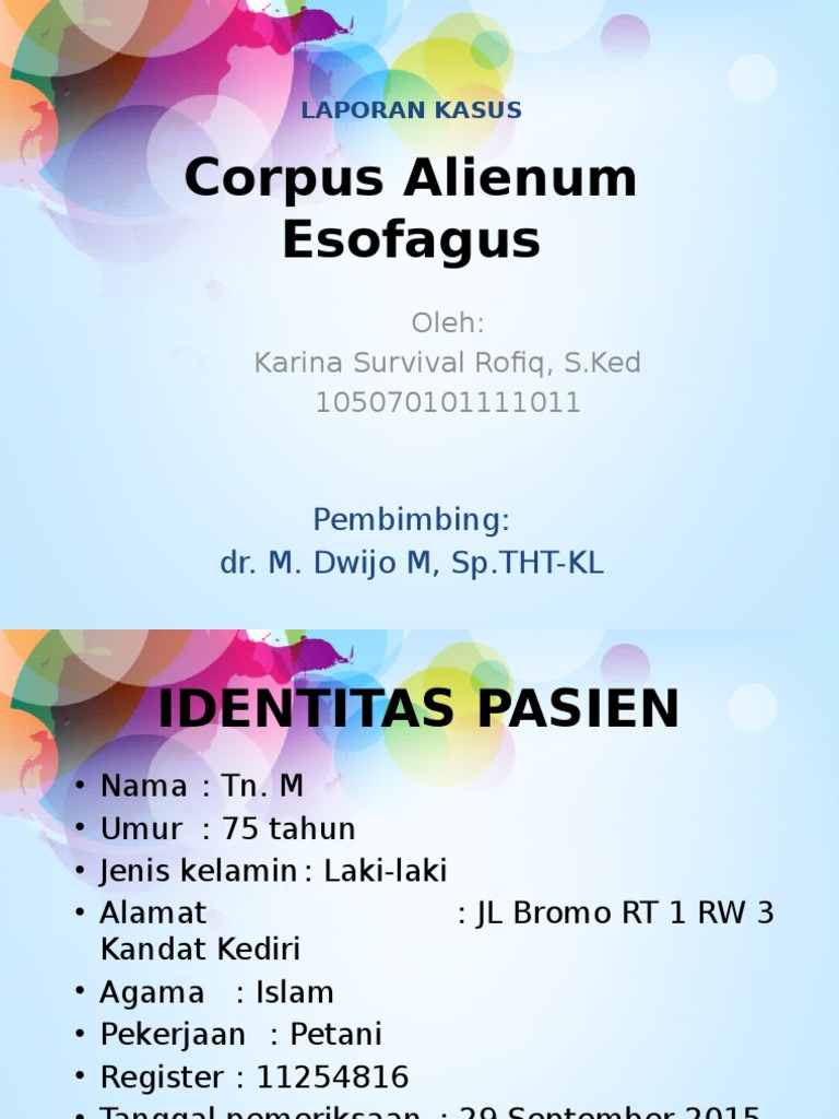 Corpus Alienum Esofagus | PDF