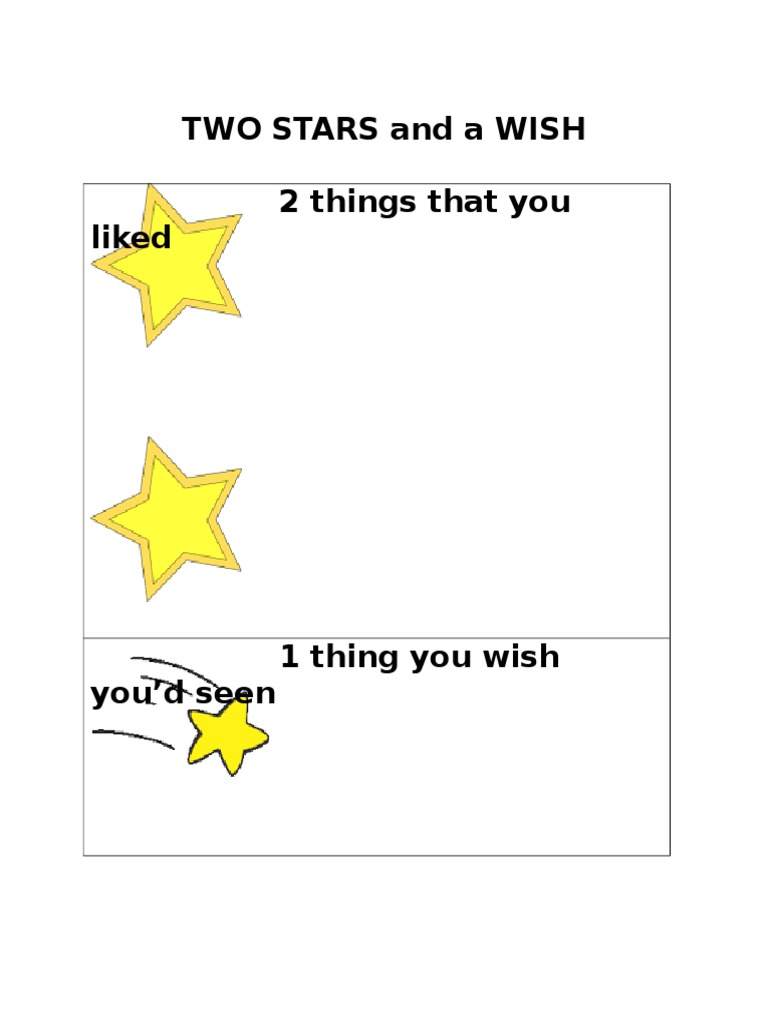Two Stars and A Wish | PDF