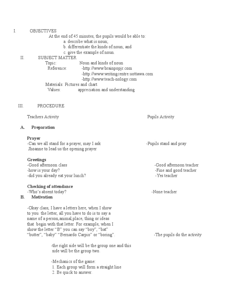 A. Preparation Prayer | PDF | Lesson Plan | Teaching And Learning