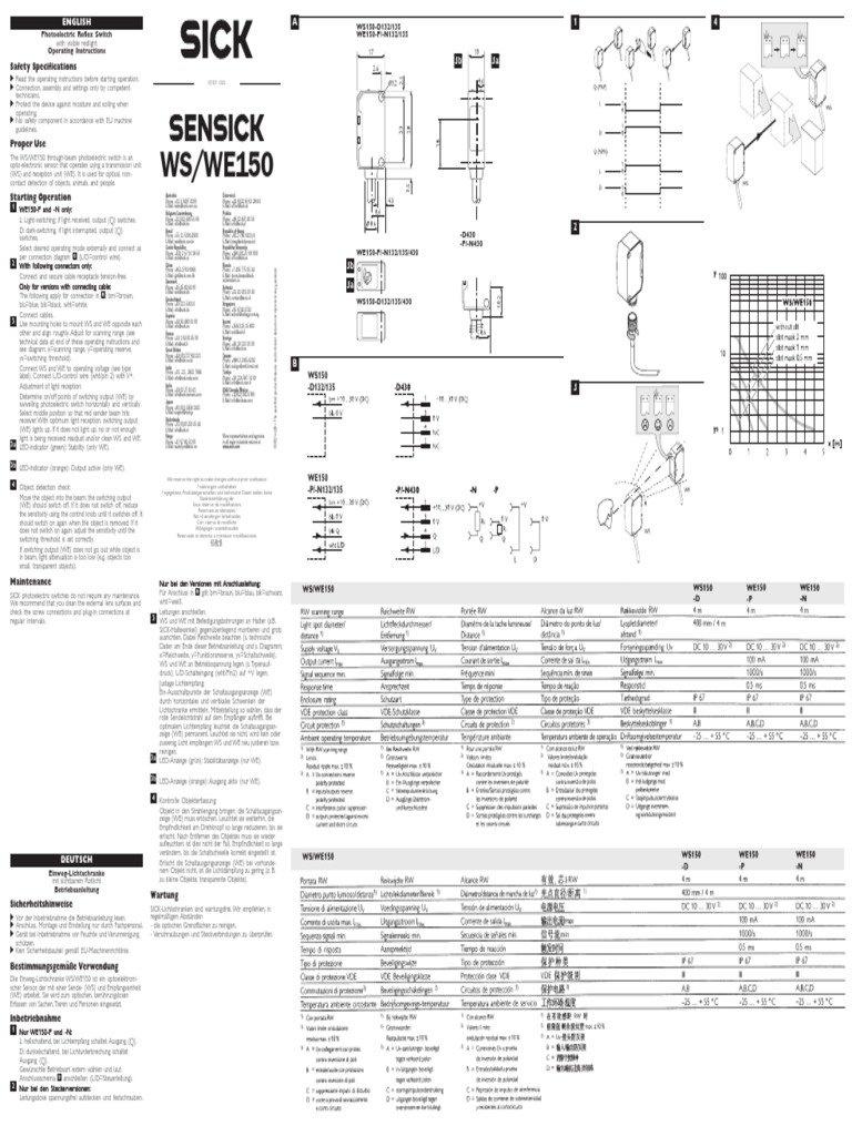 Ws150 Sick | PDF | Light | Natural Philosophy