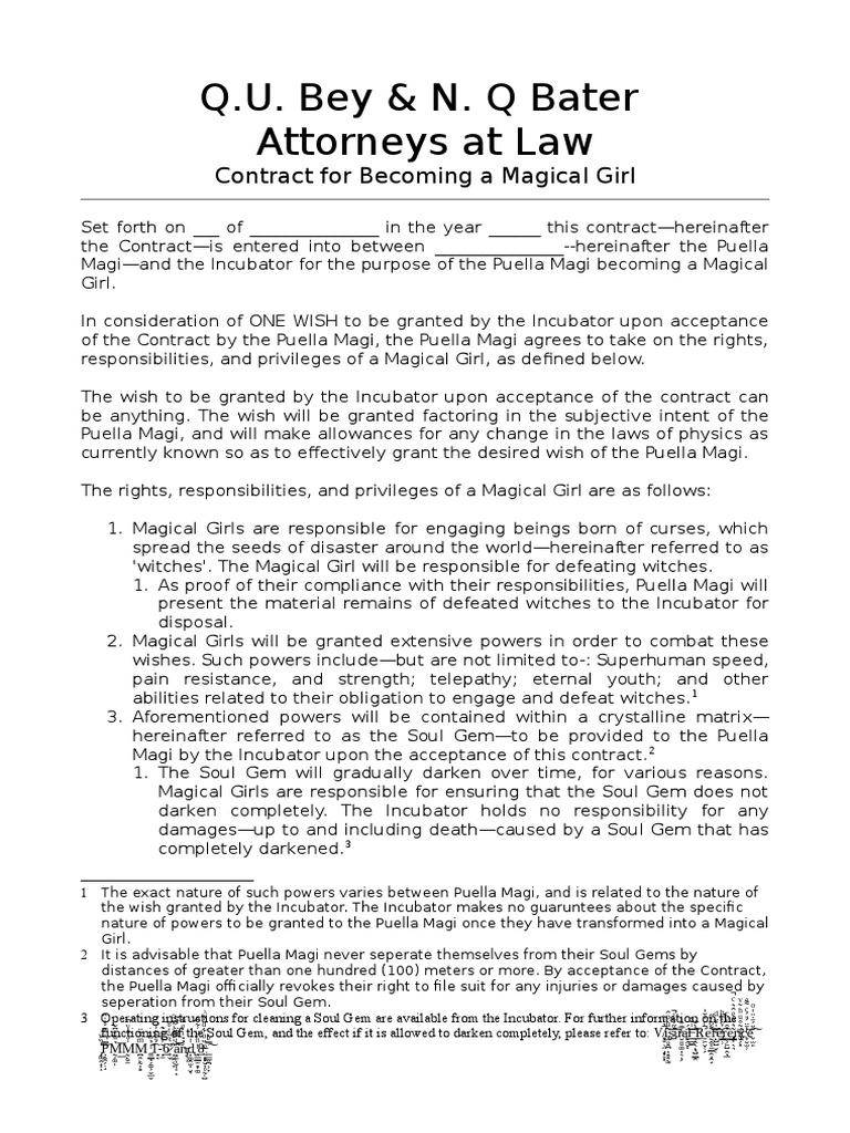 Magical Girl Contract | PDF | Social Science
