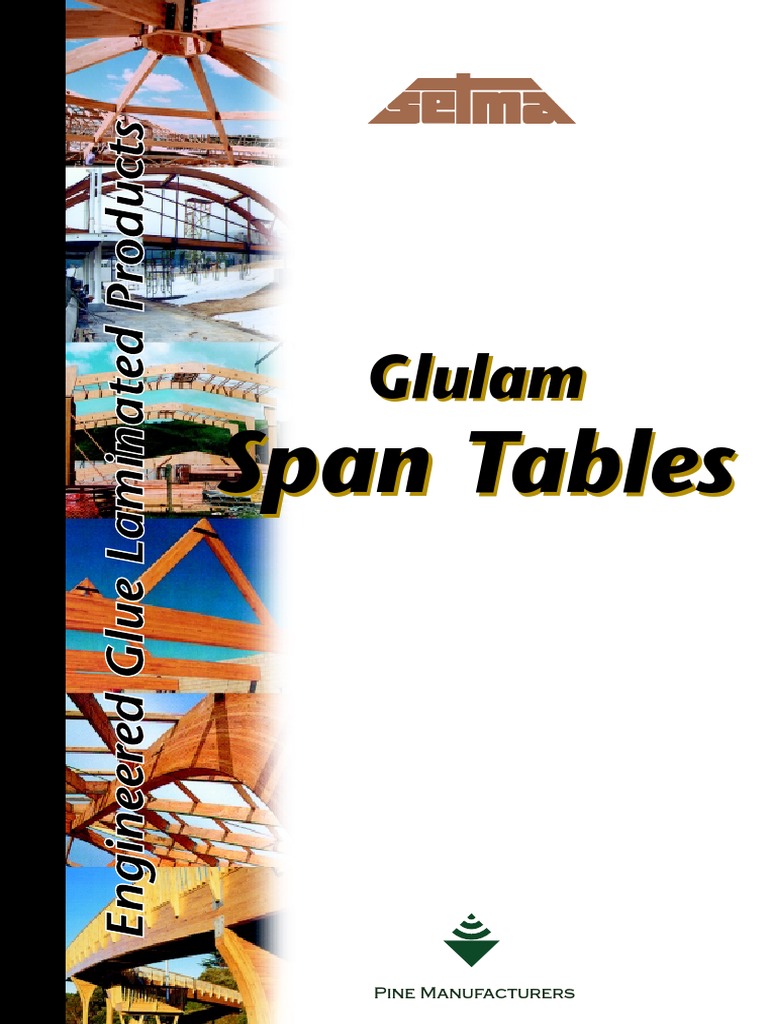 Glu Lam Span Tables | PDF | Lumber | Beam (Structure)
