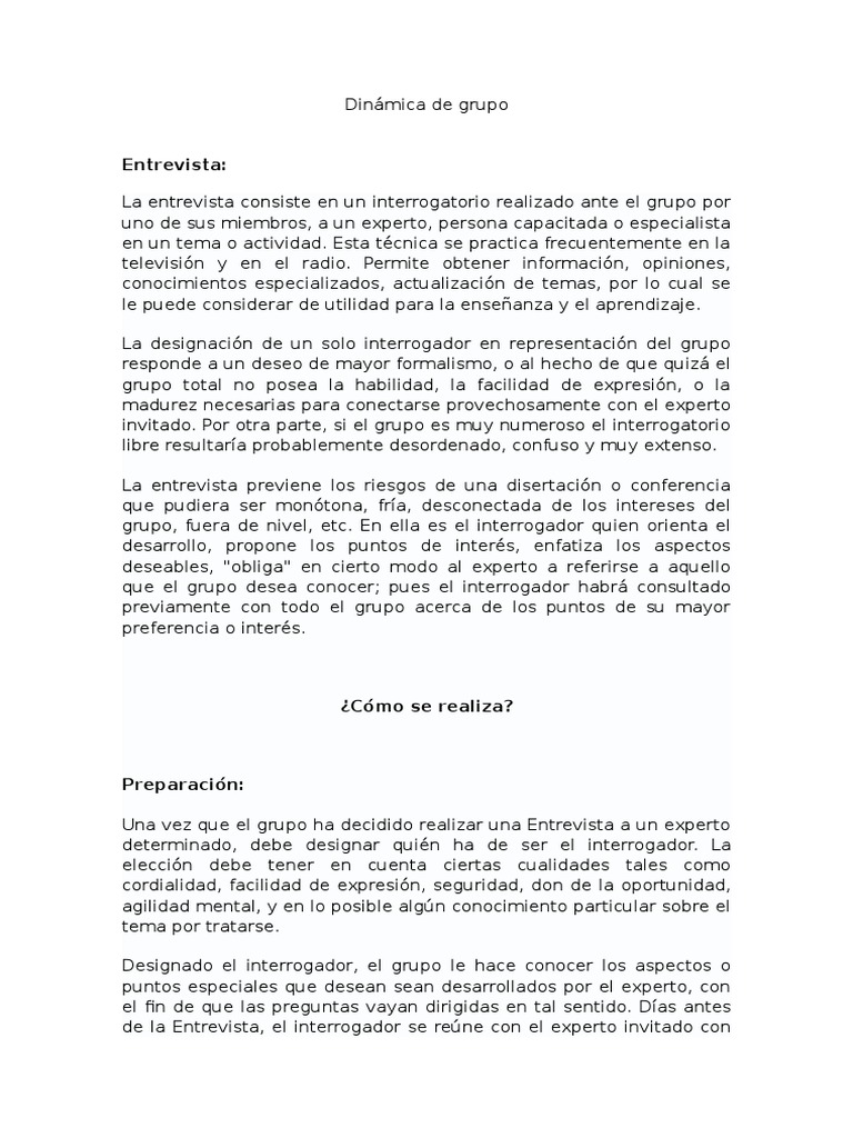 Entrevista y Grupos de Encuentro | PDF | Conocimiento | Creatividad