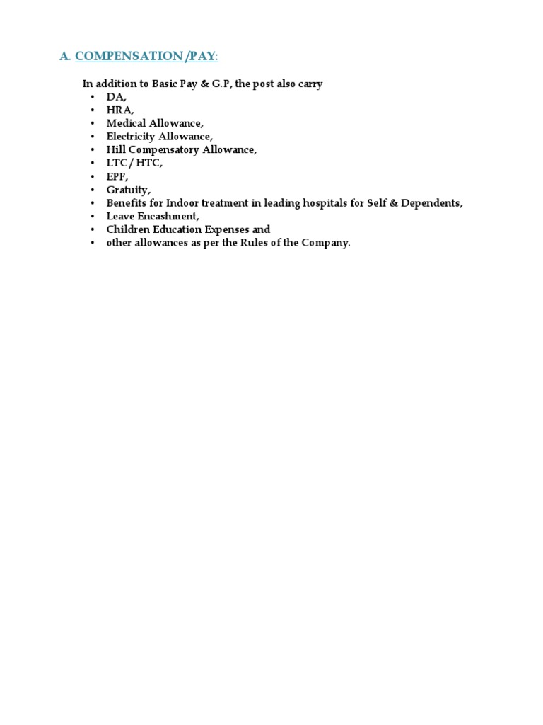Compensation Package | PDF