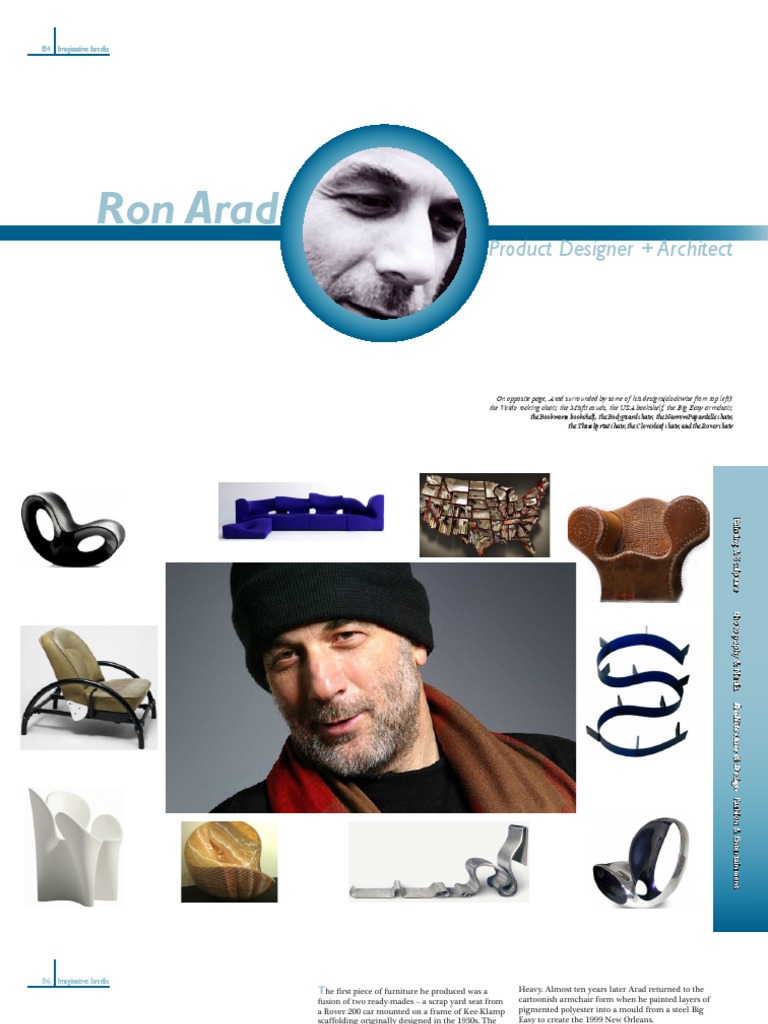 Ron Arad: Product Designer + Architect | PDF | Art Media | Design