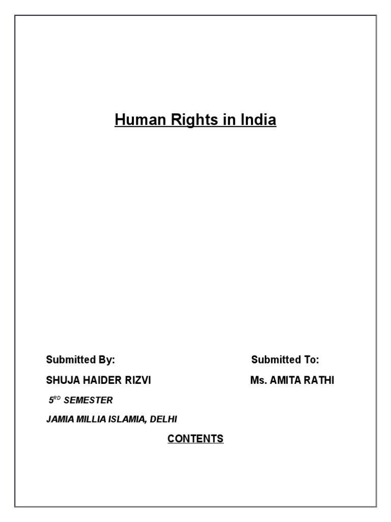 Human Rights in India | Download Free PDF | Human Rights | Natural And ...