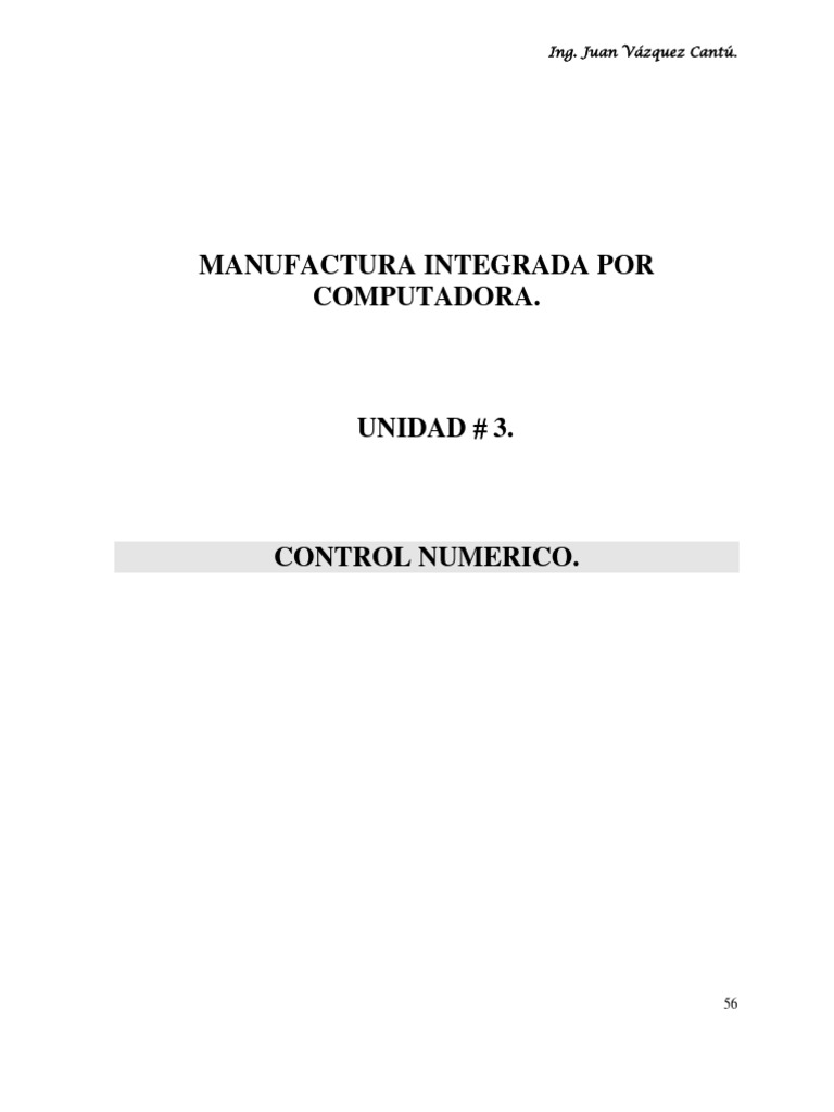 3a. - Fundamentos de Control Numerico PDF | PDF | Control numerico | Movimiento (física)