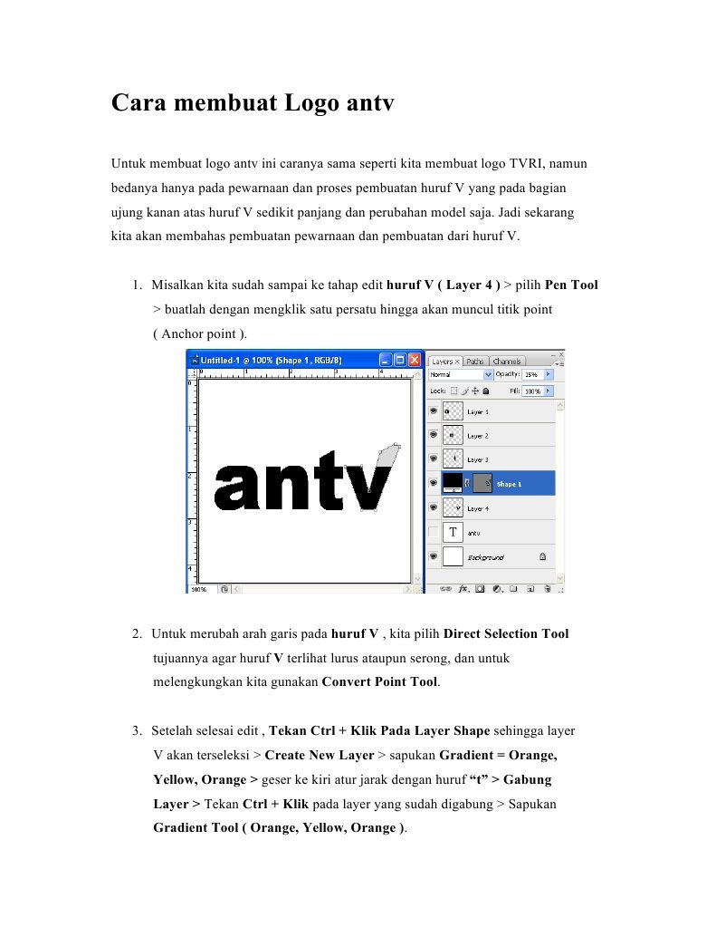Cara Membuat Logo Antv | PDF
