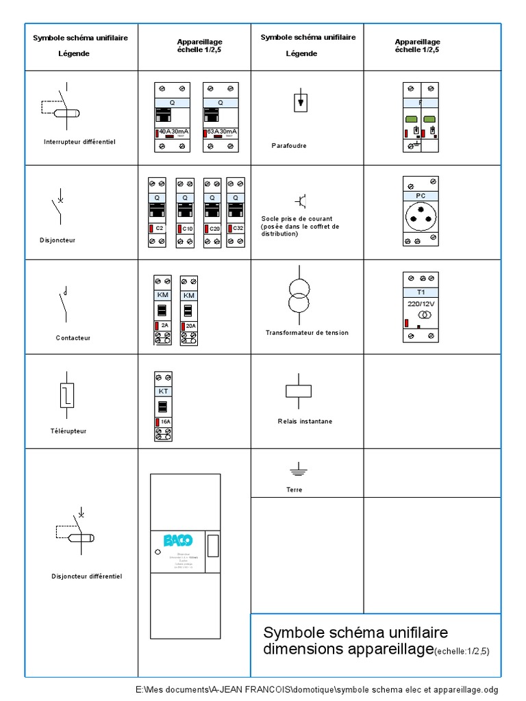 Symbole Schema Elec Et Appareillage PDF | PDF | Interrupteur ...