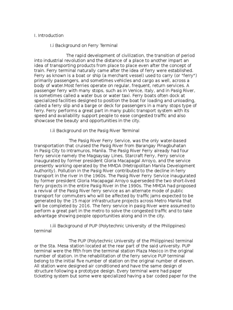 Introduction | PDF | Ferry | Transport