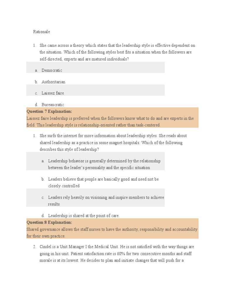 Answer Key | PDF | Leadership | Public Health