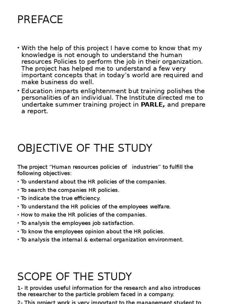 Understanding HR Policies Through Exploratory Research: A Study of ...