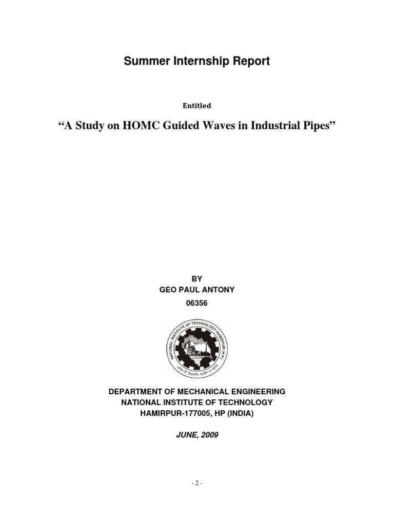 A Study On HOMC Guided Waves in Industrial Pipes | PDF | Nondestructive ...