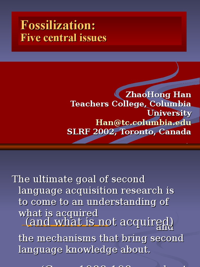 Fossilization | PDF | Second Language | Second Language Acquisition