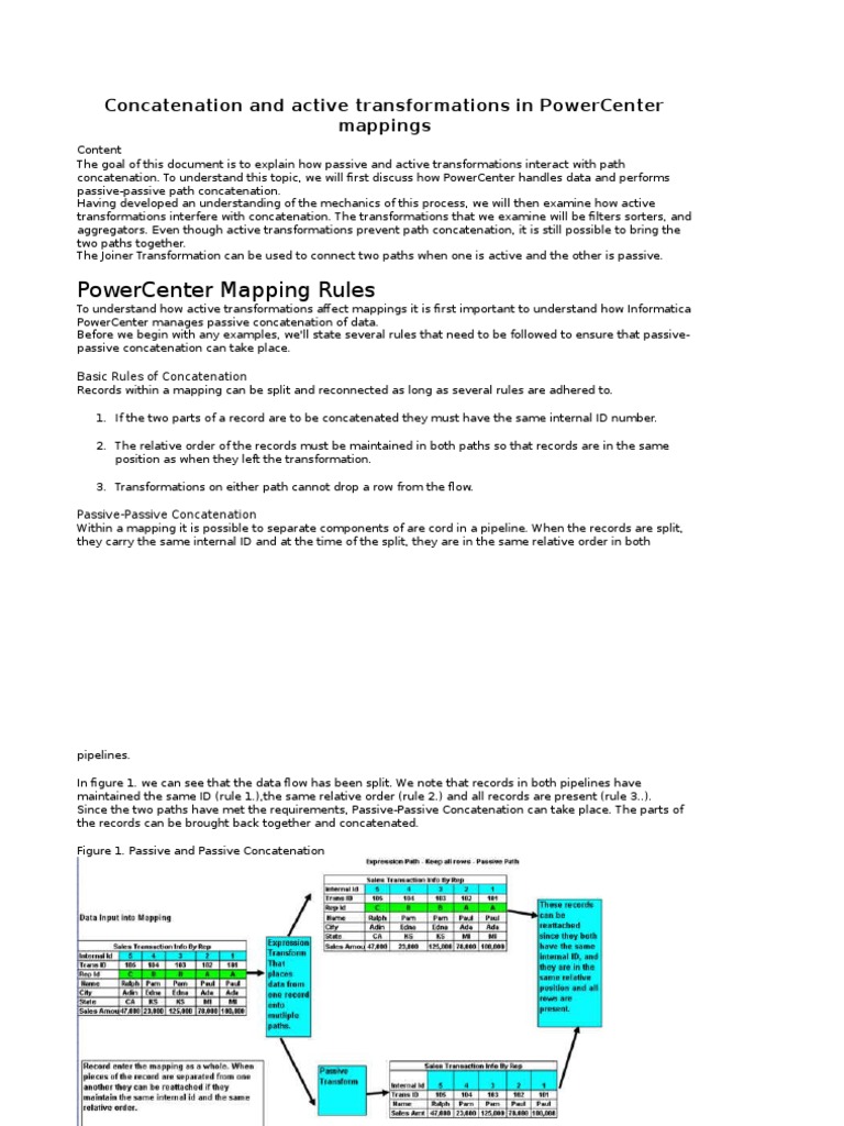 Powercenter Mapping Rules: Concatenation and Active Transformations in ...