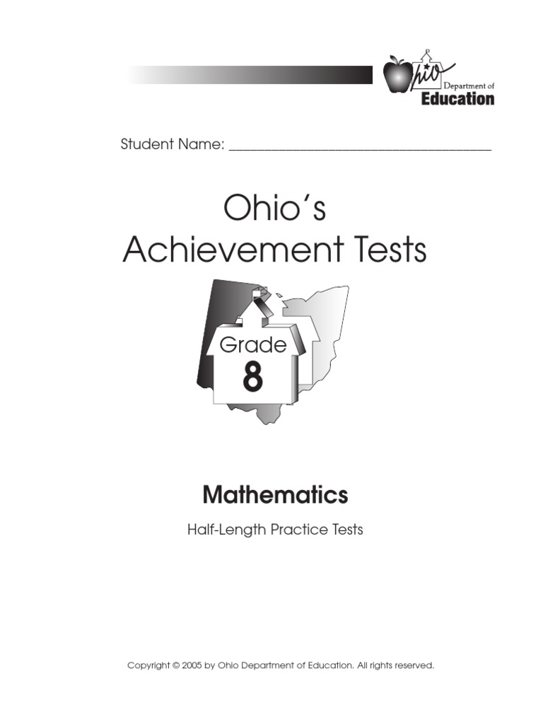 Ohio's Achievement Tests: Mathematics | Download Free PDF | Density ...