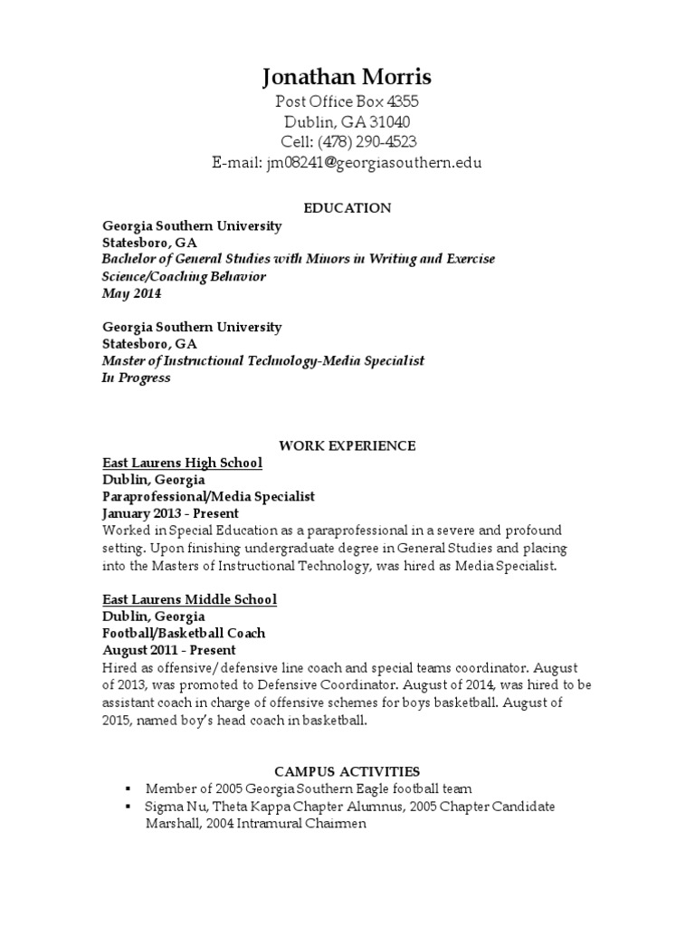 Jonathan Resume | PDF | Career & Growth | Sports & Recreation