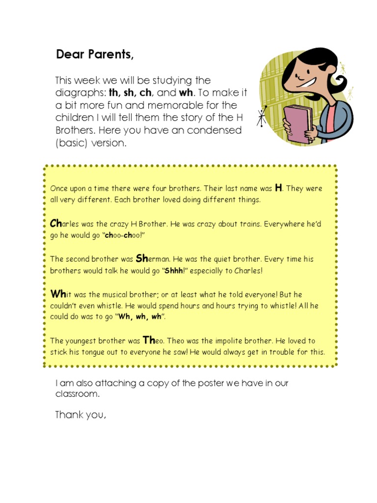 Fun Diagraphs: H Brothers Story | PDF | Poetry