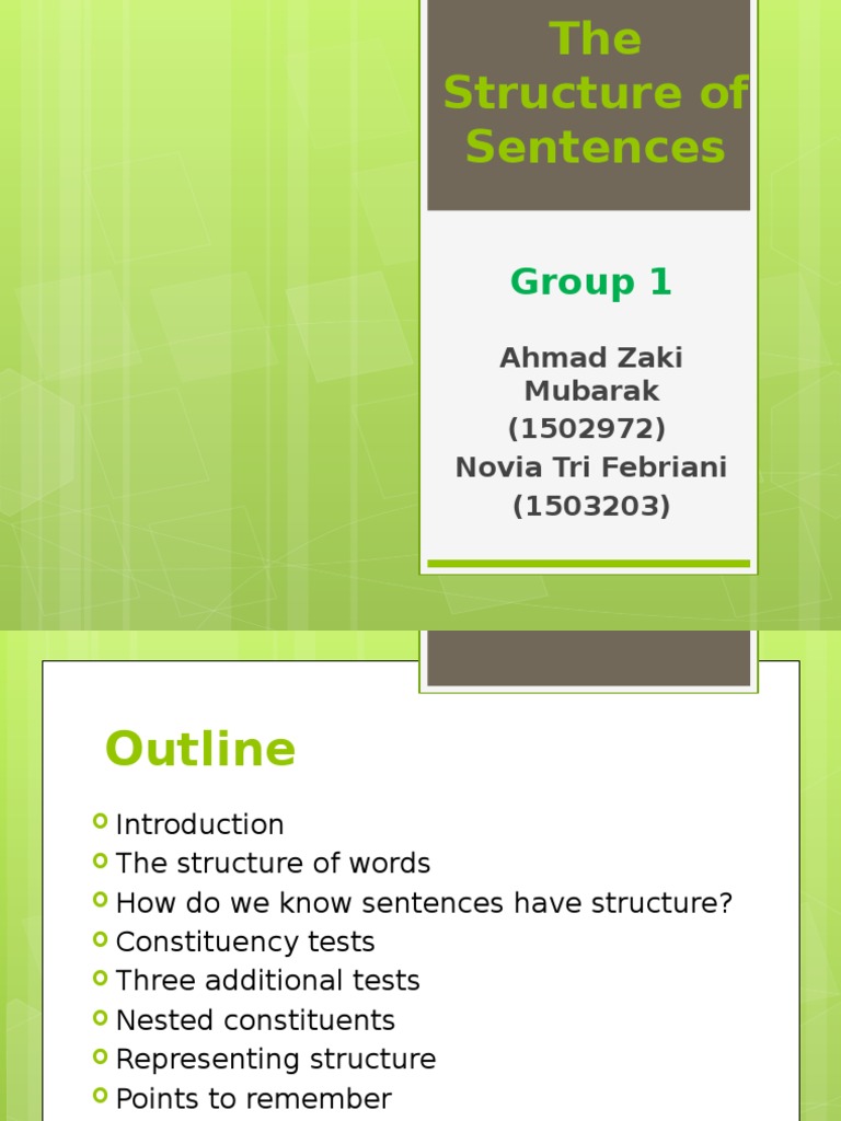 The Structure of Sentences | PDF | Linguistic Morphology | Linguistic ...