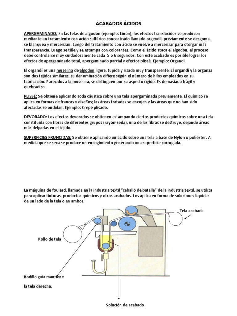 Acabado Textil Apergaminado en Algodón | PDF | Textiles | Algodón