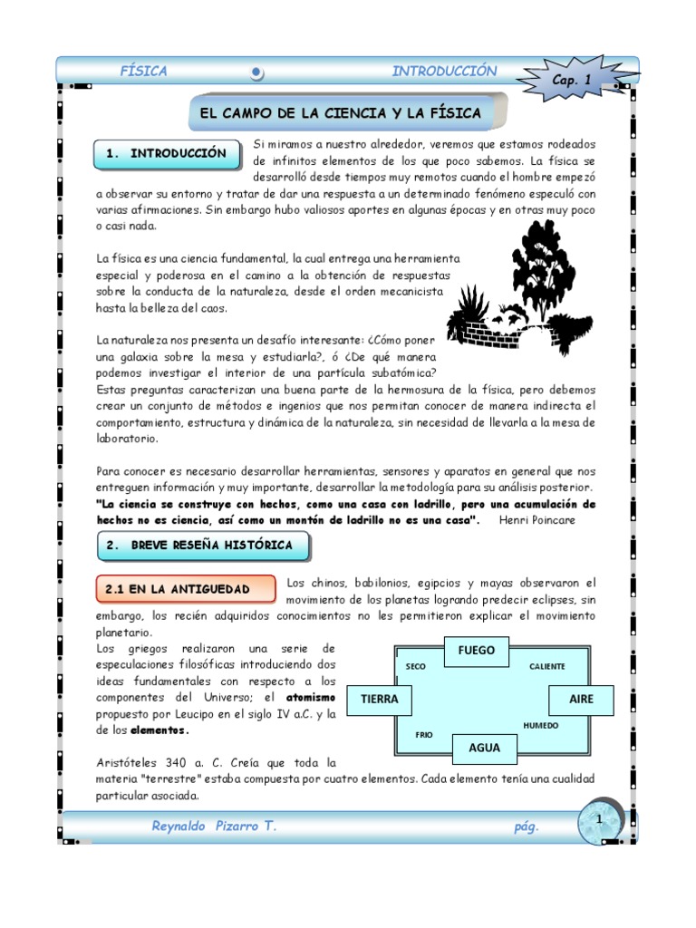 Introduccion A La Fisica | PDF | Movimiento (física) | Dinámica (Mecánica)