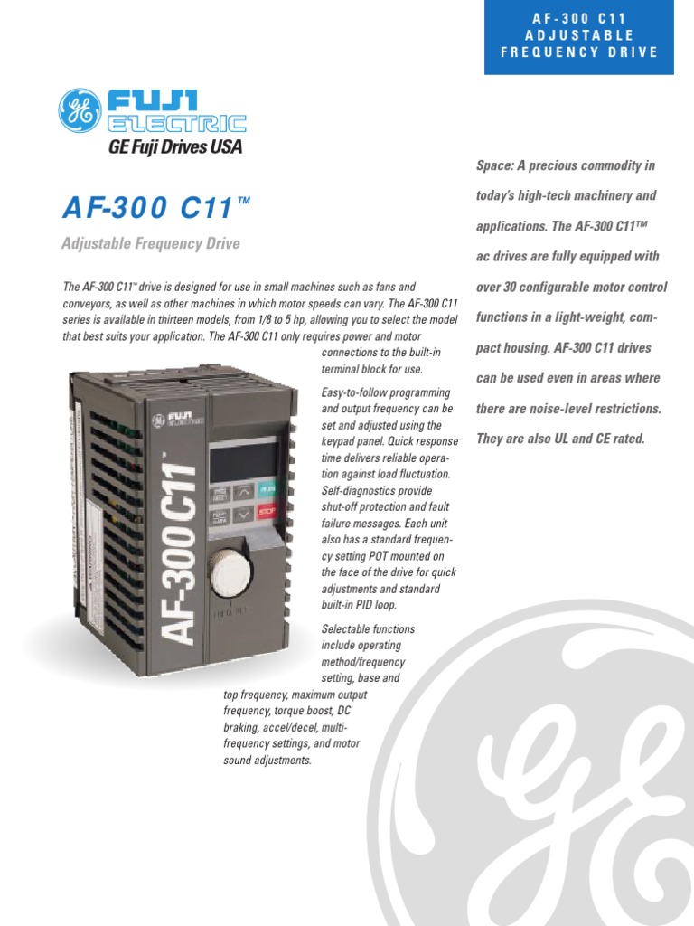 GE Fuji Drives USA: Adjustable Frequency Drive | PDF | Relay ...