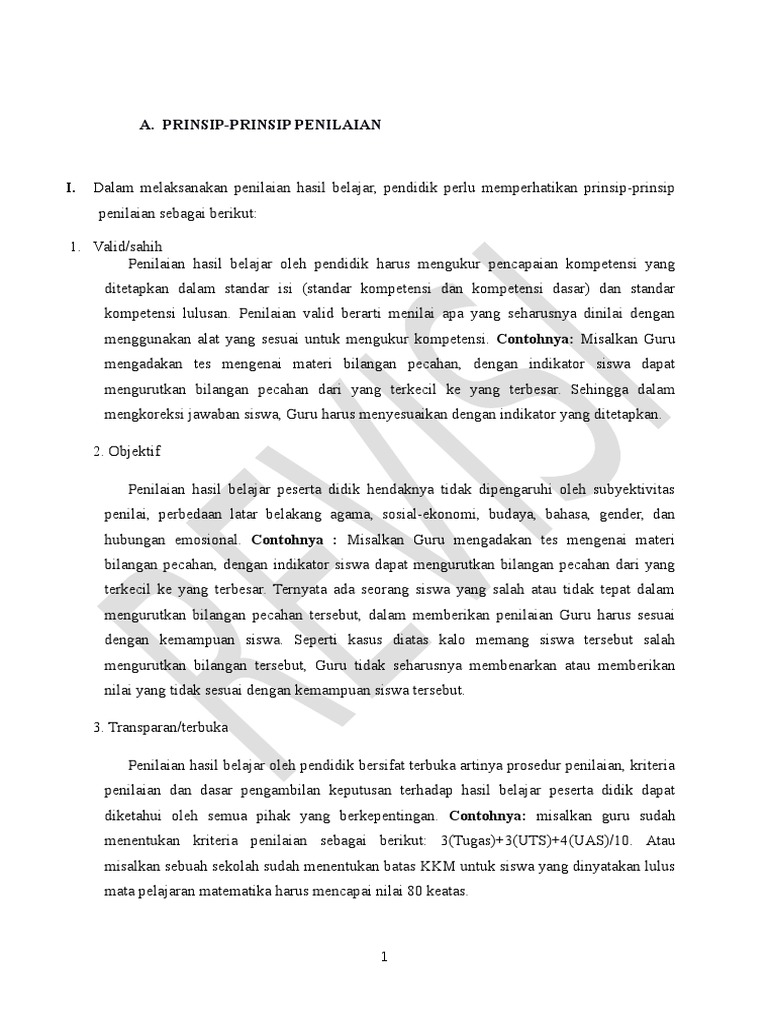 Prinsip Penilaian (Tugas PPM 1) | PDF