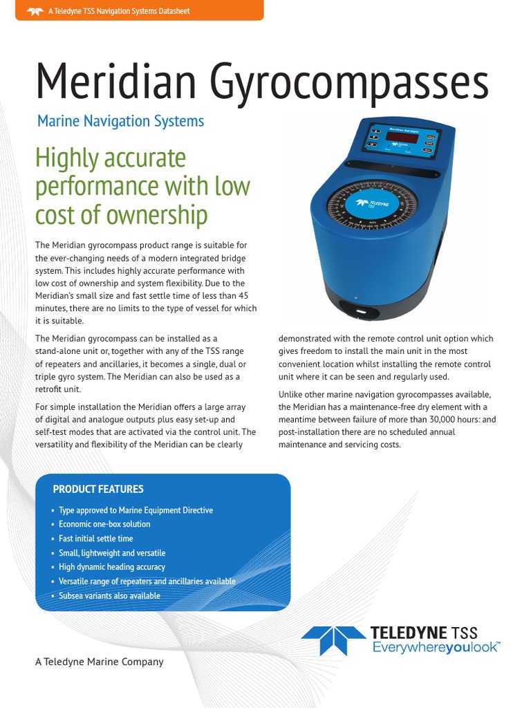 TSS Meridian (Jun15) | PDF | Gyroscope | Power Supply